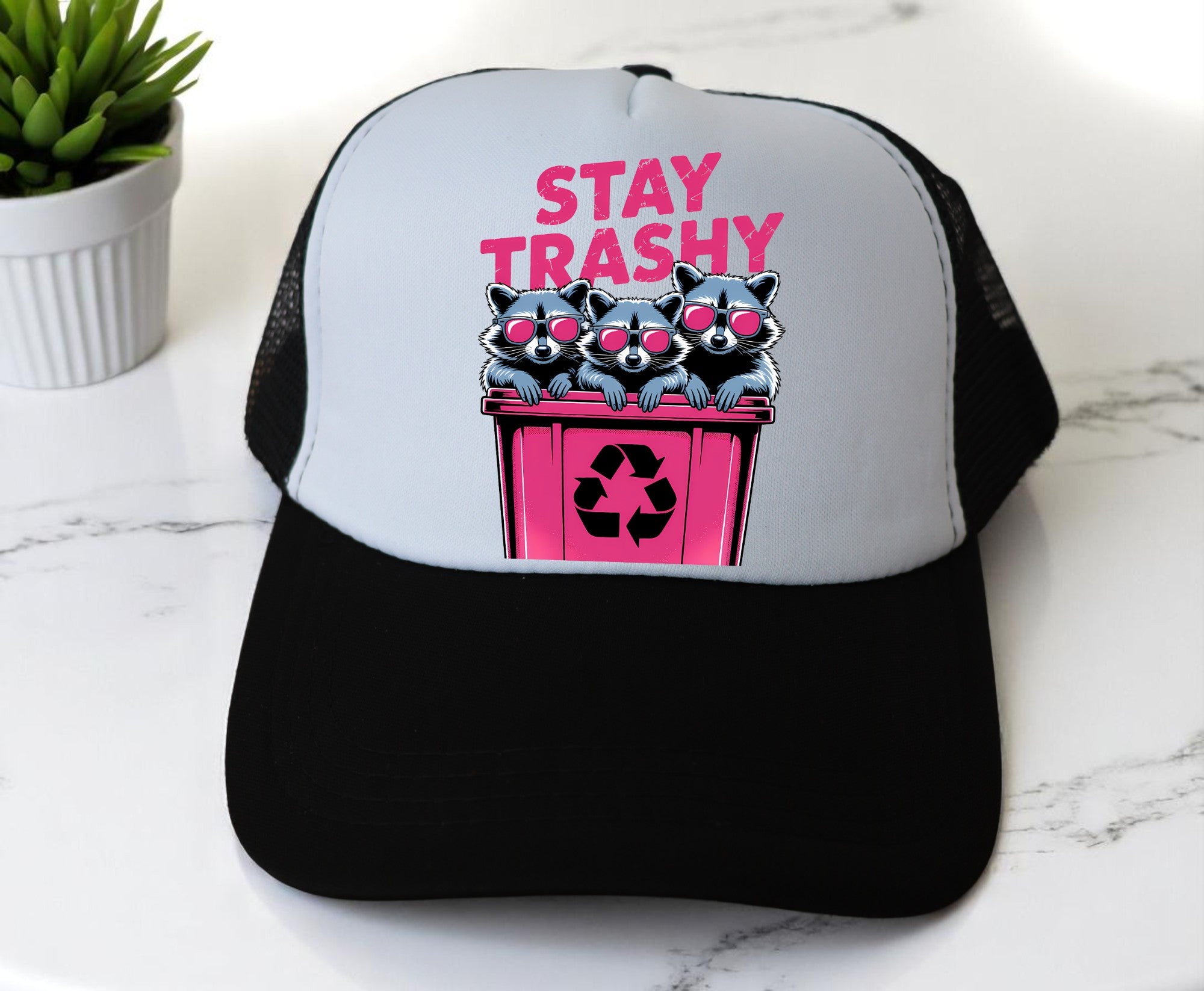 🔥"STAY TRASHY Hot Pink" Premium DTF Hat Patch – Vibrant, Durable & Ful ...